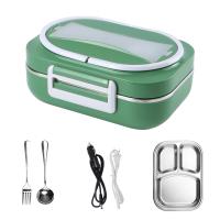 China Electric Lunch Box With 304 Stainless Steel For Warm Eating 60W Green for sale