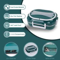 China Electric Lunch Box For Adults Fast 60W Heated Lunch Box For Adult 12V/24V/110V/220V Dark Green for sale