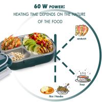 China Electric Lunch Box For Adults Fast 60W Heated Lunch Box For Adult 12V/24V/110V/220V Dark Green for sale