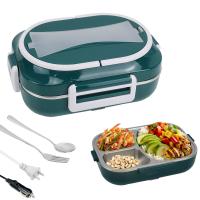 China Electric Lunch Box For Adults Fast 60W Heated Lunch Box For Adult 12V/24V/110V/220V Dark Green for sale