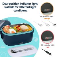 China Electric Heating Lunch Box Stainless Steel Food Container Warmer Insulated Thermos Lunch Box For Adults for sale