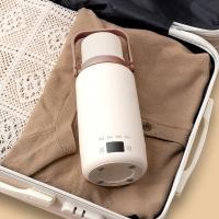 China 500W 304 Stainless Steel Portable Water Cup with Temperature Display 600ml Brown for sale