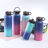 China Vacuum Insulated Stainless Steel Reusable Water Cup Gradient blue 32oz for sale