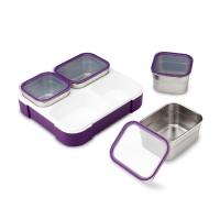 China Insulated Stainless Steel Lunch Box Four Compartment 1060 ml Leak Proof Lunch Container for sale