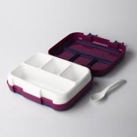 China Eco Friendly 4-Compartment Food Storage Container for Kids 1160ml Purple for sale
