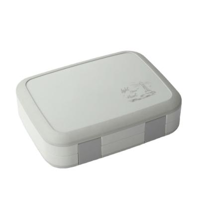 China Eco Friendly Sustainable Dishwasher Safe Plastic Bento Lunch Box With Four Separate Compartments BPA Free for sale