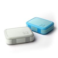 China Eco Friendly Sustainable Dishwasher Safe Plastic Bento Lunch Box With Four Separate Compartments BPA Free for sale