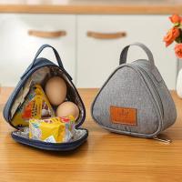 China Custom Printed Lunch Bags With Insulation Bags Rice Ball Bag Triangle Lunch Bag for sale