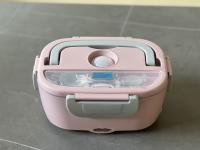 China Leakproof Electric Lunch Box With 1.5L Stainless Steel Food Heater Grey Pink for sale