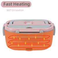 China Leak Resistant 304 Stainless Steel Electric Lunch Box 60W Food Container for sale