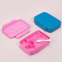 China Five Compartment Leak Proof Lunch Bento Box 1000ml Lunch Box Pink for sale