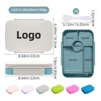 China 1000ml Leak Proof PP Lunch Bento Box / Airtight Food Container Gray Blue for sale