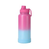 China 304 Stainless Steel Engraved Thermos With 12-Hour Insulation Blue Pink for sale