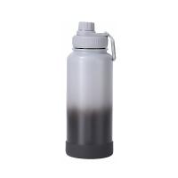 China Spill Proof Double Wall Insulated Stainless Steel Thermos Black Grey for sale