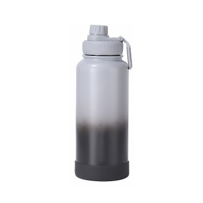 China Spill Proof Double Wall Insulated Stainless Steel Thermos Black Grey for sale