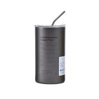 China Vacuum Insulated Stainless Steel Thermos Cup With Straws For Cold And Hot Drinks for sale