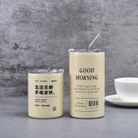 China 304 Stainless Steel Vacuum Insulated Leak Proof Thermos With Reusable Straw for sale