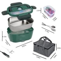 China 2 Compartment 304 Stainless Steel Electric Lunch Box For Busy Professionals for sale