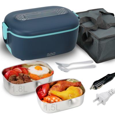 China Portable Leakproof Electric Lunch Boxes For Home / School / Outdoors 80W 304 Stainless Steel 1.5L for sale