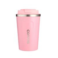 China Pink Vacuum Insulated Double Wall Reusable 304 Stainless Steel Travel Thermos Water Cup for sale