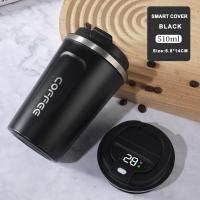 China Reusable Smart Stainless Steel Electric Hot Water Cup for Cold and Hot Coffee Tea Drinks for sale
