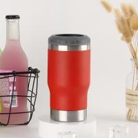 China Reusable Thermos Cup 14oz Cooler Jar Outdoor Portable Stainless Steel Red for sale