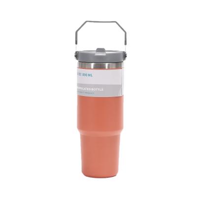 China 304 Stainless Steel Vacuum Insulated Spill Proof Thermos 30oz Cup Orange for sale