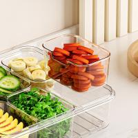 China Transparent Plastic 8-divided Lunch Box Storage Box Insurance Container Box Refrigerator Fresh-keeping for sale