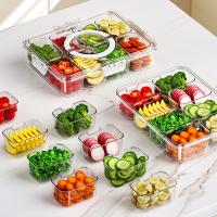 China Transparent Plastic 8-divided Lunch Box Storage Box Insurance Container Box Refrigerator Fresh-keeping for sale