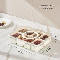China Plastic 8-divided Lunch Box Storage Box Insurance Container Box Refrigerator Fresh-keeping for sale