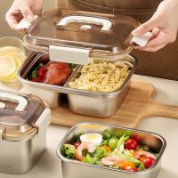 China Rectangular Stainless Steel Food Storage Containers for Food Fruit Fresh Keeping Sturdy and Durable for sale