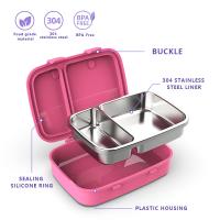 China Hot And Cold Foods 800ml Metal Lunchbox Leak-Proof Metal Bento Lunch Box for sale