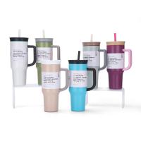 China 40oz Capacity Portable Water Cup with Straw Made of 304 Stainless Steel for sale