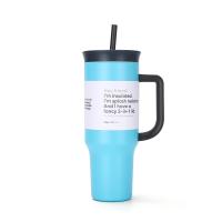 China 40oz Capacity Portable Water Cup with Straw Made of 304 Stainless Steel for sale