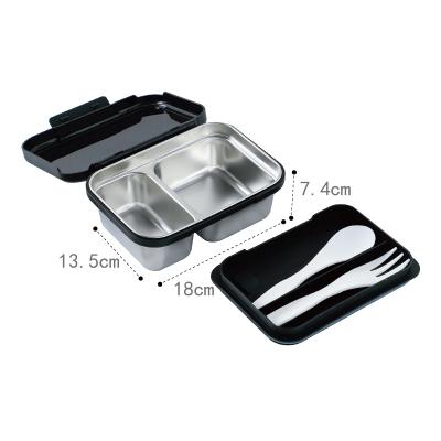 China 2 Compartments Metal Lunchbox Keep Your Food Fresh and Secure for Any Occasio With Tableware for sale