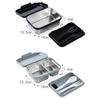 China 2 Compartments Metal Lunchbox Keep Your Food Fresh and Secure for Any Occasio With Tableware for sale
