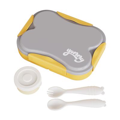China 4 Compartments Bento Box for Microwave and Dishwasher Safe Food Storage Container for sale