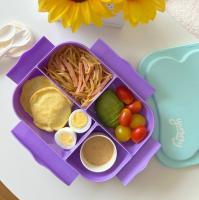 China Kids Snack - 4 Compartment Leak-Proof Bento Box Container for Snacks and Small Meals, Easy-Open Latch, Dishwasher Safe, BPA-Free for School, Daycare, & Sports for sale
