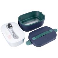 China Portable Food Warmer 12V 24V & 220V for Car/Truck and Work Heat Lunch Box 304 Stainless Steel and 2 Compartments Included for sale
