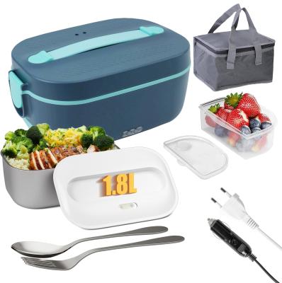 China Hot Meals Anywhere: 1.8L Electric Lunch Box with No Water Needed, 80W Rapid Warmer for Truck & Office for sale