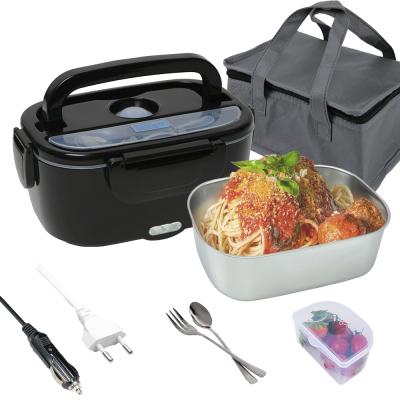 China Electric Lunch Box 60W Food Heater for Adults Portable Lunch Warmer Upgraded Heated Lunch Box for Car/Truck/Office WithCarry Bag for sale