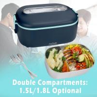 China US Standard Electric Lunch Box 80W Heating Food Warmer Heater 1.8L Larger Capacity 3 in 1 Portable Heated Lunch Boxes for Adults for sale