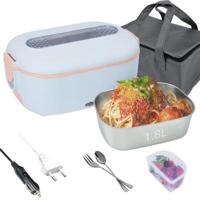 China 80W Fast Heating Electric Lunch Box, 1.8L Larger Capacity Food Warmer 3-in-1 Portable Heated Meal Prep Container for Adults, US Standard for sale