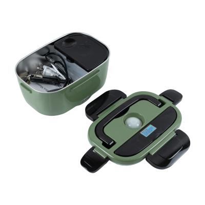 China 1.5L Electric Heated Lunch Box Leak-Proof Portable Food Warmer with Removable 304 Stainless Steel Container for Car for sale