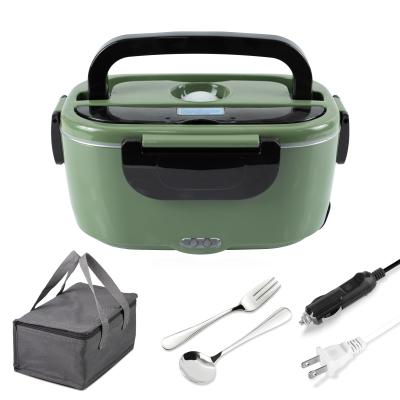 China CE / UKCA Certified Electric Lunch Box 304 Stainless Steel Leak-Proof Fast Heating Multi-Voltage 12V/24V/220V for Car Office Home for sale