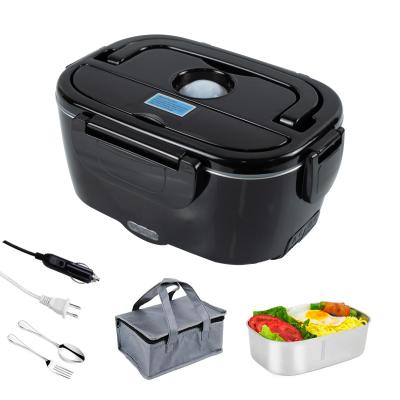 China Portable Electric Lunch Box with 304 Stainless Steel Tray, Fast Heat, Leak-Proof Design, Perfect for Office, School & Travel for sale