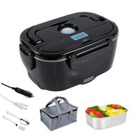 China Electric Heated Lunch Box 60W, Food Warmer for Office Workers, Microwave-Free Heating, Anti-Leak Silicone Seal, Removable Stainless Container for sale