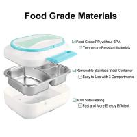 China 220V+12-24V High Quality CE-LVD Car And Truck Heating Bento Box Electric Heating Lunch Box for sale