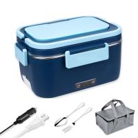 China Electric Food Warmer For Adults Car And Truck Heating Bento Box Two Compartments CE for sale