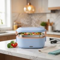 China Leakproof Electric Lunch Box Fast Heating Food Warmer with Stainless Steel Container for sale